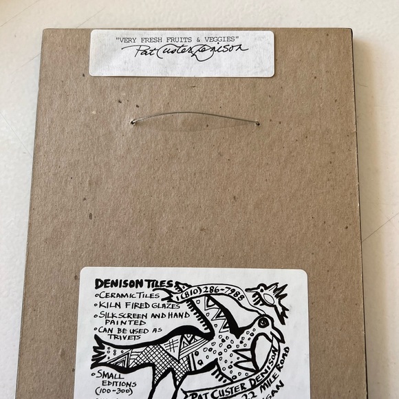 Pat Custer Denison | Art | Hand Screen Painted Signed Ceramic Tile 6x8 ...